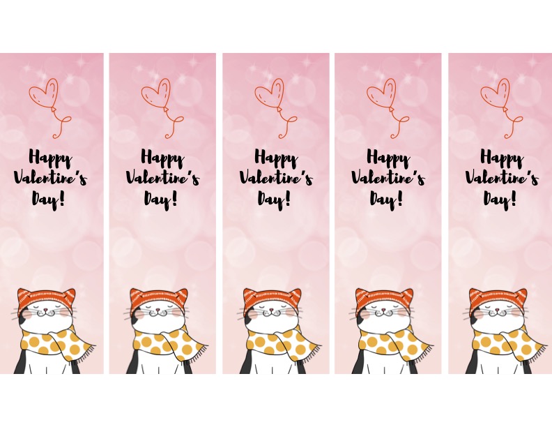 Valentine's Day - fillable bookmarks
